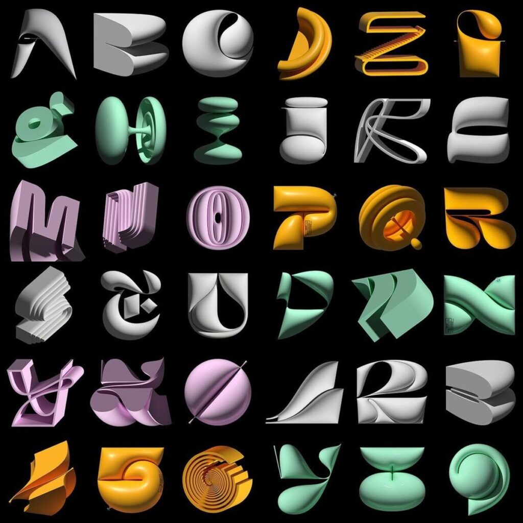 Top 9 3D Type Artists to Watch in 2023 - TYPE01